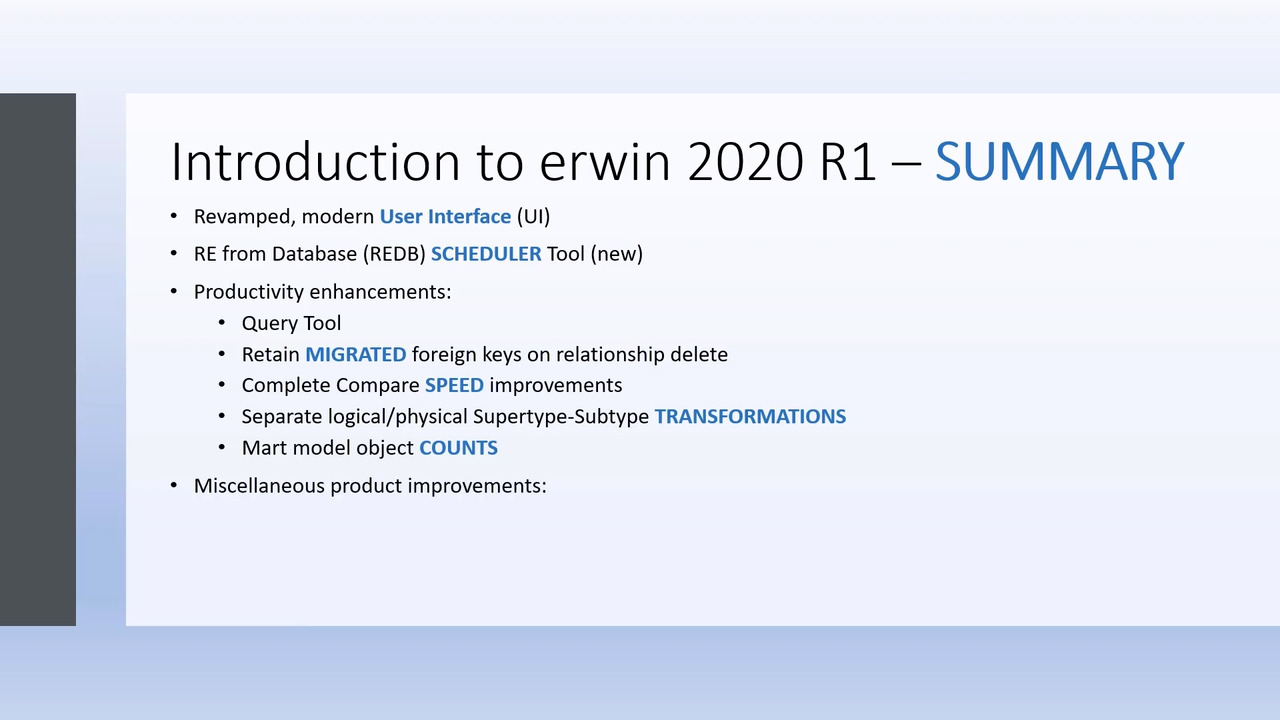Intro To Erwin Data Modeler 2020 R1 Video